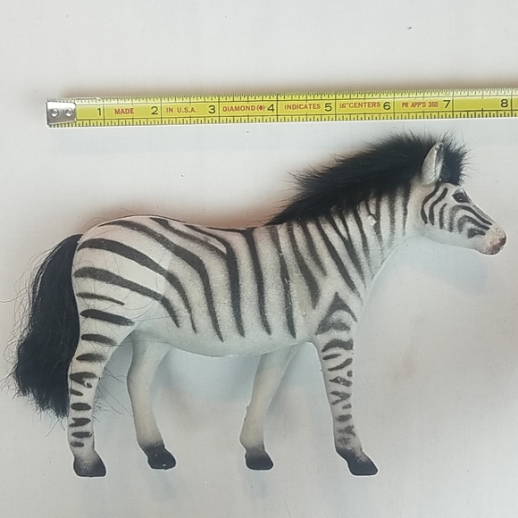 Vintage | Holiday | Vintage Flocked Hard Plastic Zebra With Fawn | Poshmark